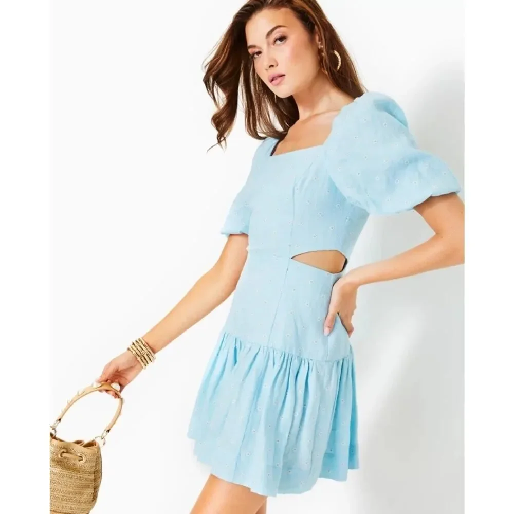 Lilly Pulitzer | Dresses | Nwtlilly Pulitzer Kylanne Linen Embroidered ...